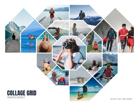 Premium Psd Collage Grid And Photo Collage Effect Mockup