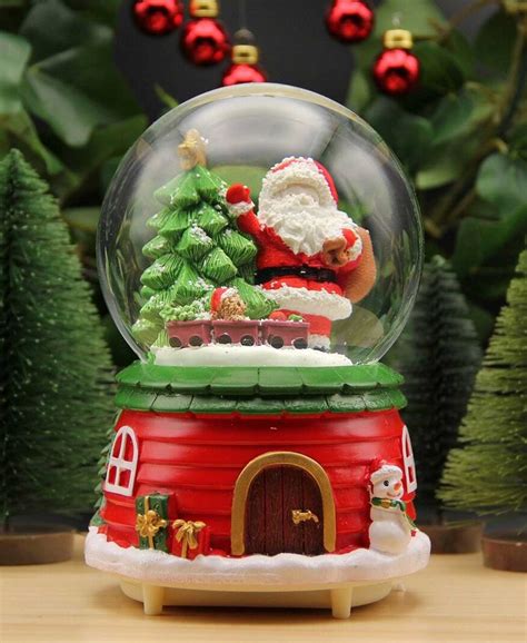 Christmas Musical Revolving Lighted Snow Globe Santa Lantern 6 Inch Trinity Christmas Canada