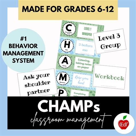 How To Successfully Use Champs Classroom Management In 6 12th Grade Math
