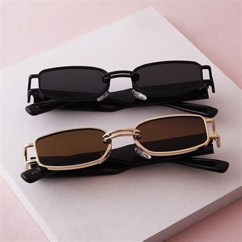 Small Narrow Rectangular Punk Sunglasses More Colors Sunglasses
