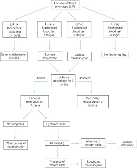 Flow Chart Suggesting A Clinical Protocol For The Diagnosis Of Lactose