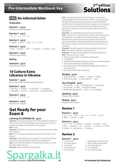 Solutions Pre Intermediate Workbook Answers Lietuviuzodynaslt