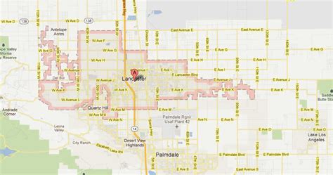 Lancaster California Map