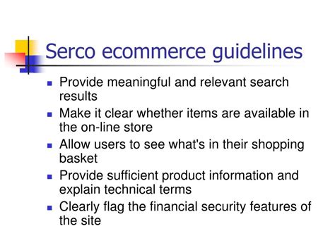Ppt Research Methods And Usability Guidelines For Ecommerce Web Sites