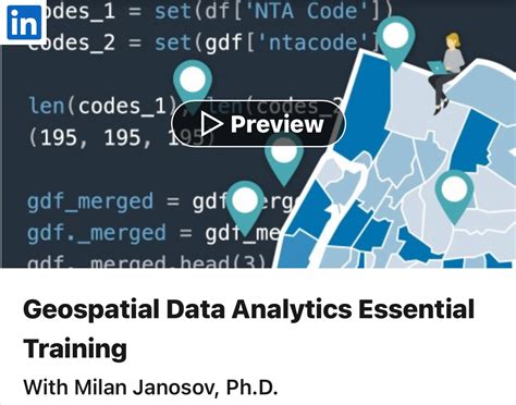 Geospatial Data Analytics Essential Training · Milan Janosov Phd