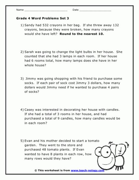 Easy For Grade 4 Math Worksheets