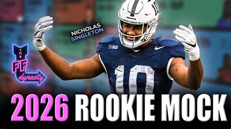 2026 Dynasty Rookie Mock Draft Dynasty Fantasy Football Youtube
