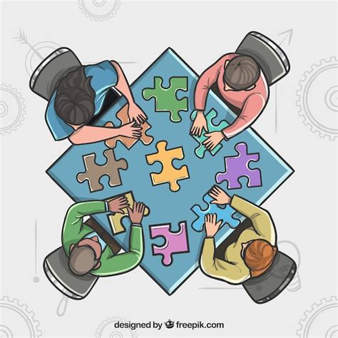 Imágenes De Trabajo Colaborativo Dibujo Descarga Gratuita En Freepik