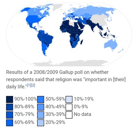Map Of Religiosity Levels By Country Rmapporn
