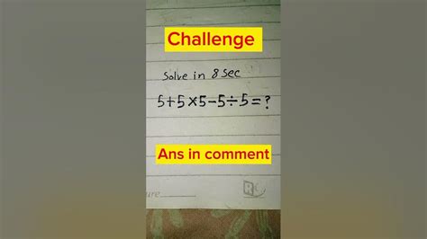 Can You Solve Thismathtricksolveitquicklymathpuzzlemathstricks