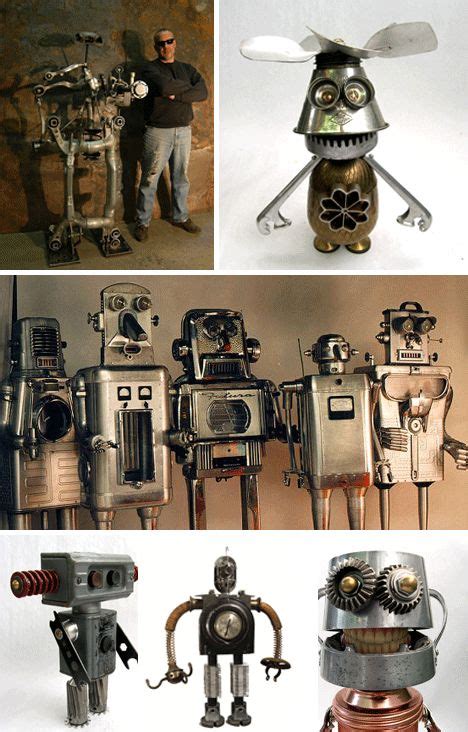500 Assemblage Junk Robots Ideas In 2021 Junk Art Recycled Art