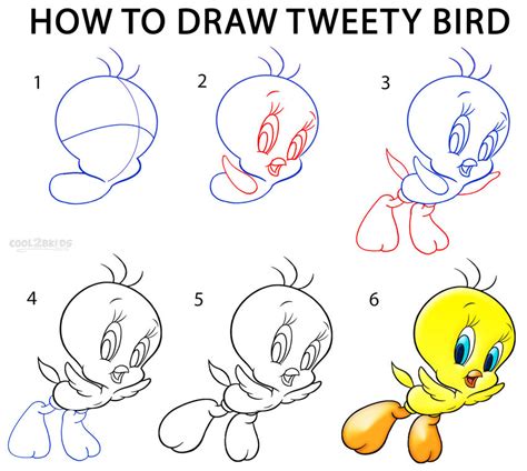 Drawings Of Tweety Bird Step By Step How To Draw Tweety Easy Drawing
