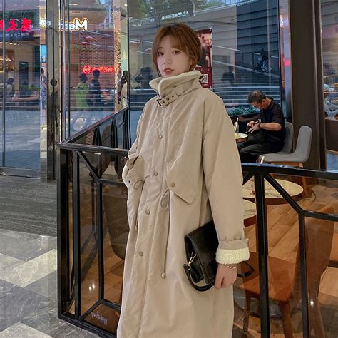 봉주 당일발송블랙 두꺼운 램스울 가을 겨울 미디 코트 패딩 점퍼 야상 자켓 Jk 3color