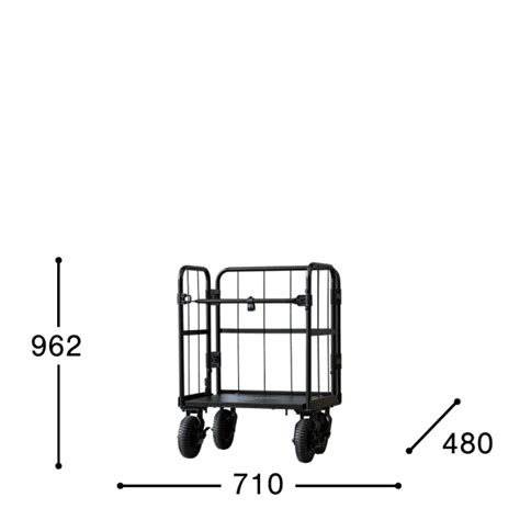 【新品】 クロウディ Mini ブラック W710×d480×h962 台車屋五常
