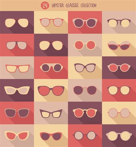 Premium Vector Big Set Of Hipster Glasses