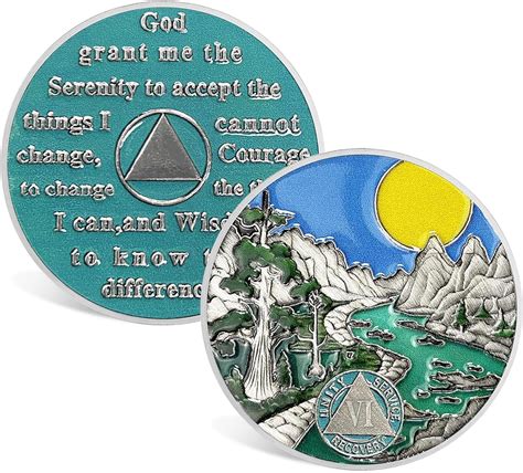 As Resin Desktop Storage Lighthouse Sobriety Coin Aa Recovery