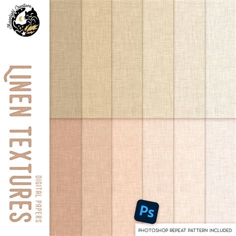 Natural Linen Digital Paper And Photoshop Patterns By