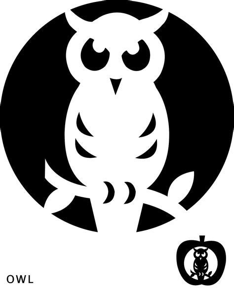 Printable Owl Pumpkin Stencil