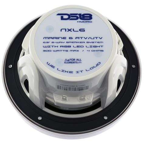Nxl6 Hydro 65 2 Way Marine Speakers With Integrated Rgb Led Lights