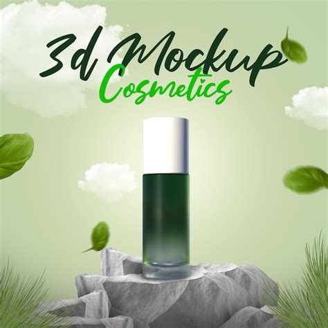 Premium Psd 3d Cosmetic Packaging Design