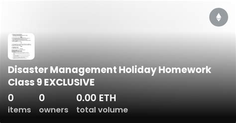 Disaster Management Holiday Homework Class 9 Exclusive Collection