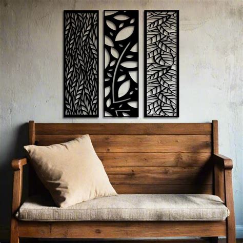 Handmade Wooden Leaf Panels Perfect For Boho Or Rustic Décor Etsy