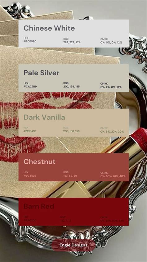 5 Colour Pallet Covers Kiss Aesthetic Themed 💋 In 2025 Color Palette Design Color Schemes