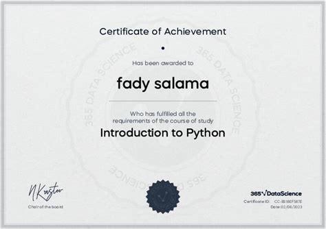 Fady Salama On Linkedin Certificate Of Achievement Introduction To