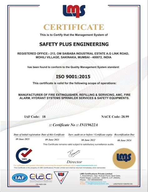 Certifications Safety Plus