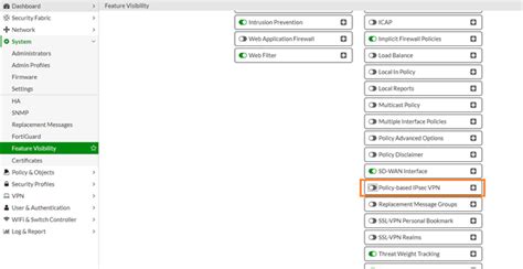 Technical Tip Enable Policy Based Ipsec Vpn Con Fortinet Community