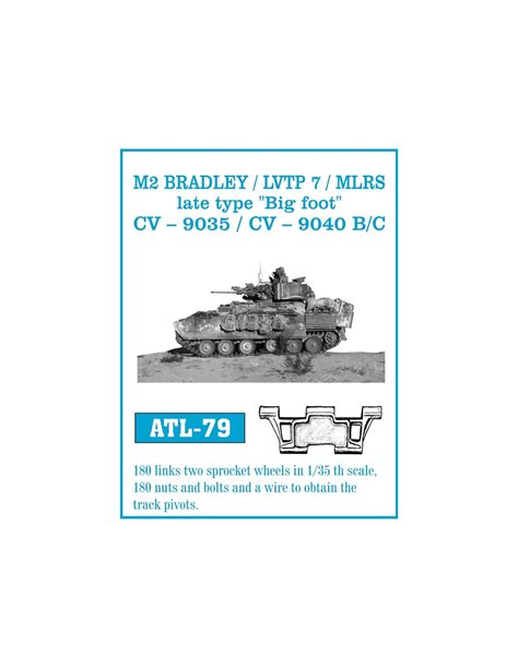 1 35 Orugas Metálicas M2 Bradley Lvtp 7 Mlrs Modelo Tardío Big Foot