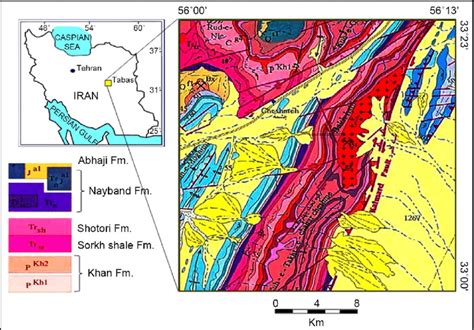 Chaharcheshmeh Stratigraphic Section On The Geological Map Robat Khan