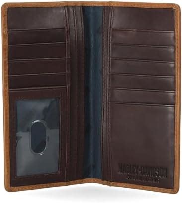 Harley Davidson Mens Leather Rfid Blocking Rodeo Wallet