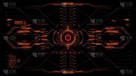 未来的目标屏幕框架和边界瞄准控制面板hud Gui Ux界面屏幕设计。虚拟现实。未来vr平视显示素材 花瓣网