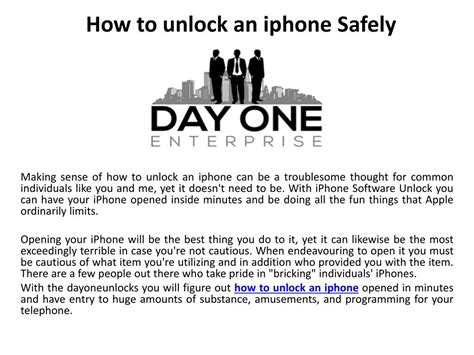 Ppt How To Unlock An Iphone Safely Powerpoint Presentation Free Download Id