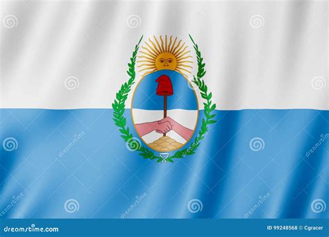 Bandeira Da Província De Mendoza Argentina Ilustração Stock