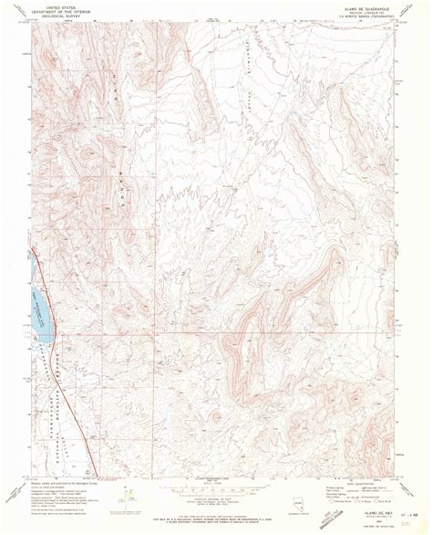 Classic Usgs Alamo Se Nevada 75x75 Topo Map Mytopo Map Store