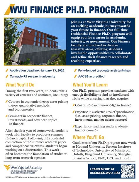 The Finance Department At Chambers College Of Business And Economics