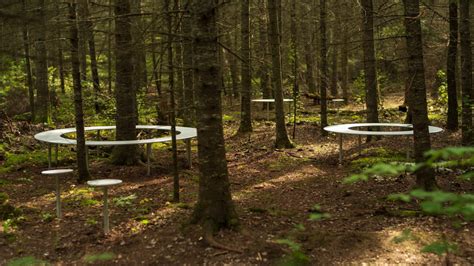 Thom Fougere Creates Collection Of Ring Shaped Benches For Forest Floor