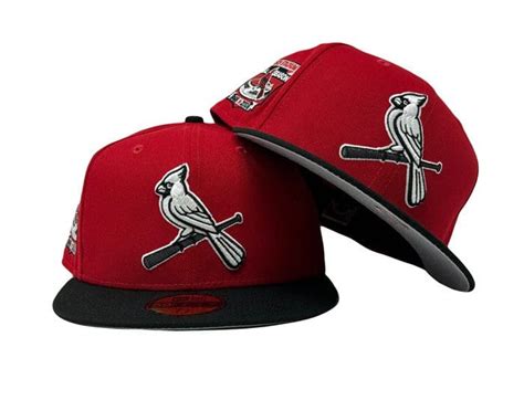 St Louis Cardinals Busch Stadium Red Black 59fifty Fitted Hat By Mlb X