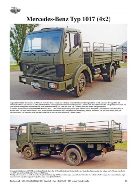 Mb 1017 The Mercedes Benz 5 Ton Trucks Type 10171017a History