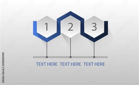 Hexagonal Three Step Infographic Stock Vector Adobe Stock