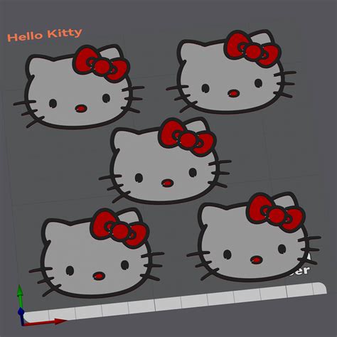 Hello Kitty Pin By Roue13 Download Free Stl Model