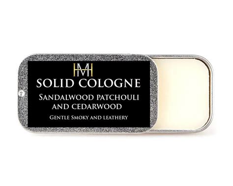 Solid Cologne Sandalwood Patchouli And Cedarwood Aftershave Balm 18ml