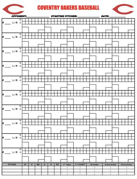 Free Baseball Pitching Charts Printable Free Printables