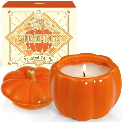 Dpumpkin Candle247 Oz Fall Scent Candle With Spiced Pumpkin Fragrance
