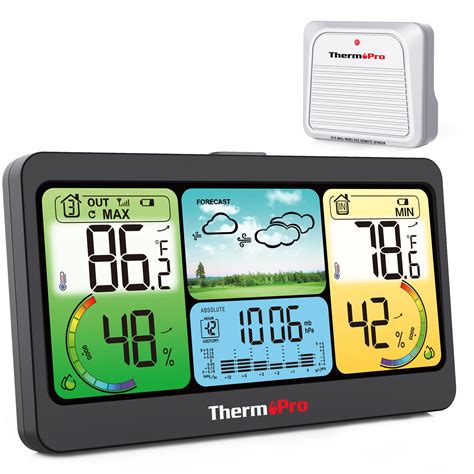 Thermopro Tp280 1000ft Home Weather Stations Wireless Indoor Outdoor
