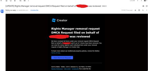 Dmca Report Against Other Users Wrongly Took Down My Own Assets Roblox Application And Website