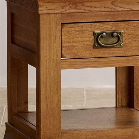 Rustic Solid Oak Lamp Table Oak Furniture Store