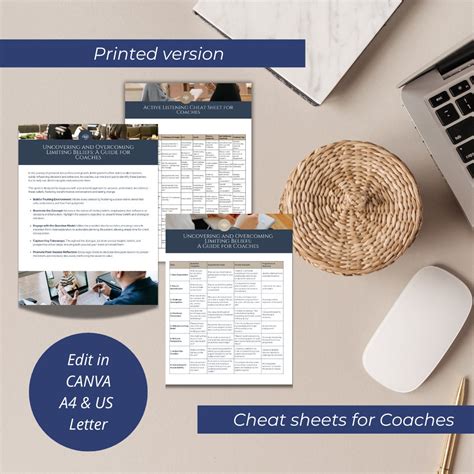 Coaching Canva Templates For Core Values And Limiting Beliefs Coach